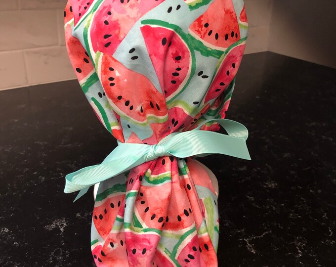 Watermelon Ponytail Scrub Cap- Watermelon Scrub Cap-women's Scrub Hat ...