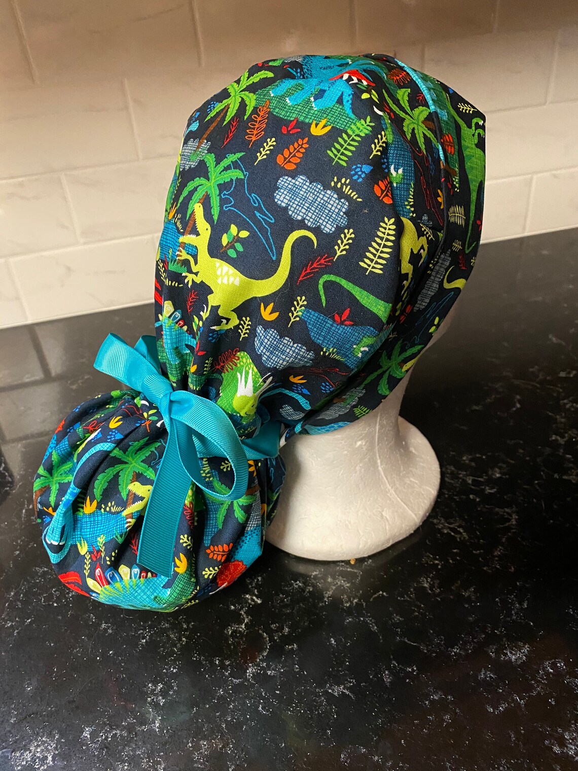 Dinosaur Scrub Hat-dinosaur Scrub Cap- Women's Dinosaur Scrub Cap ...