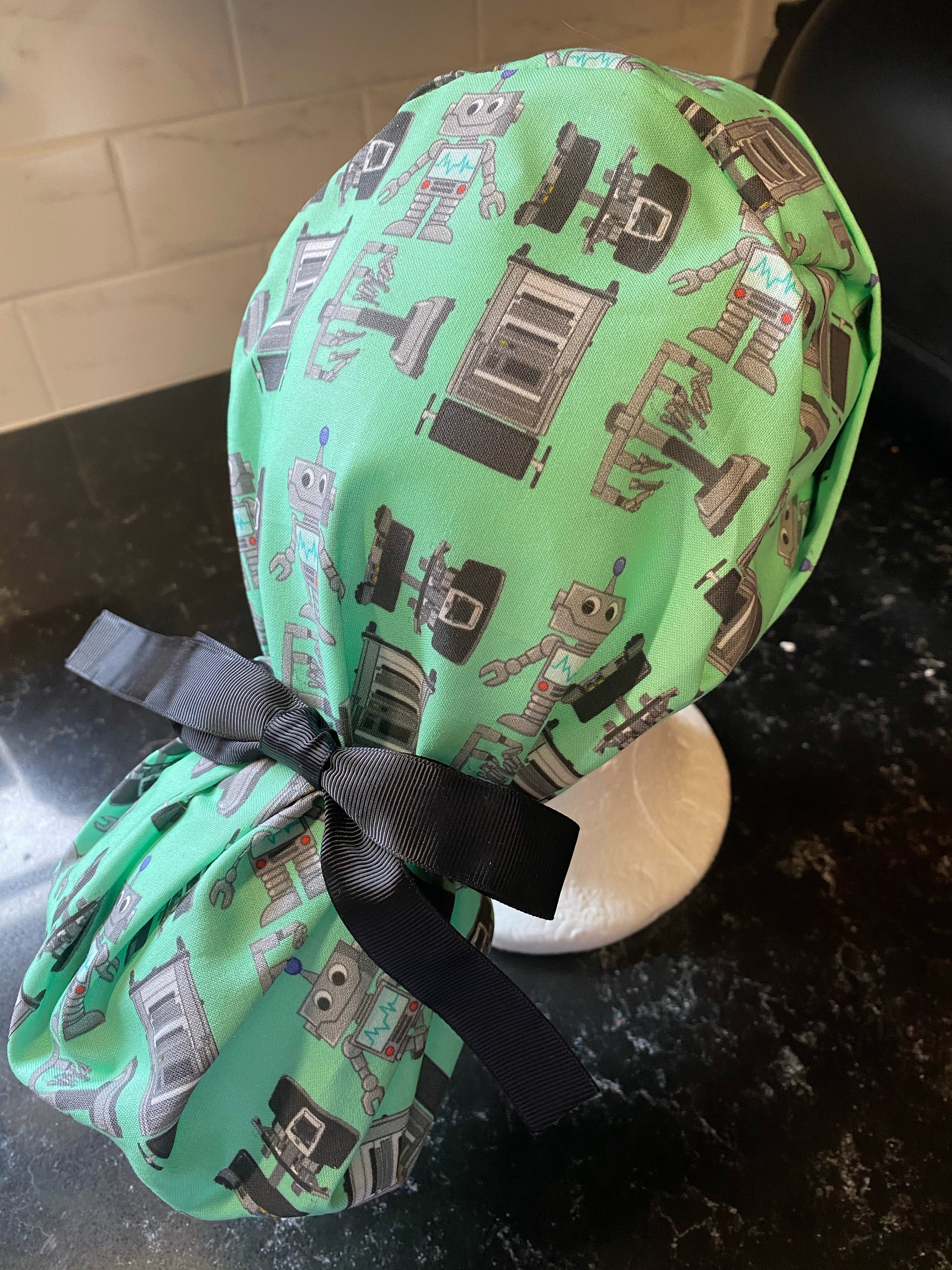 Robotic Surgery Scrub Cap-robotics Surgery Cap-surgery Cap-ponytail ...