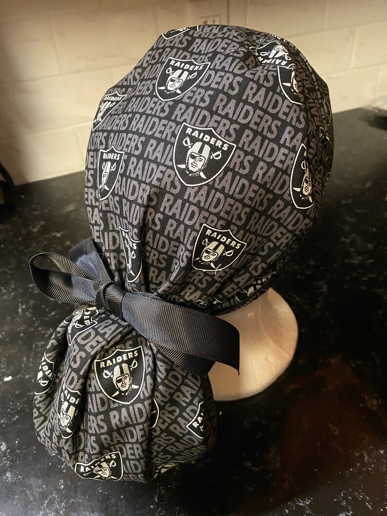 Las Vegas Raiders Scrub Hat Raiders Scrub Cap-nfl - Etsy