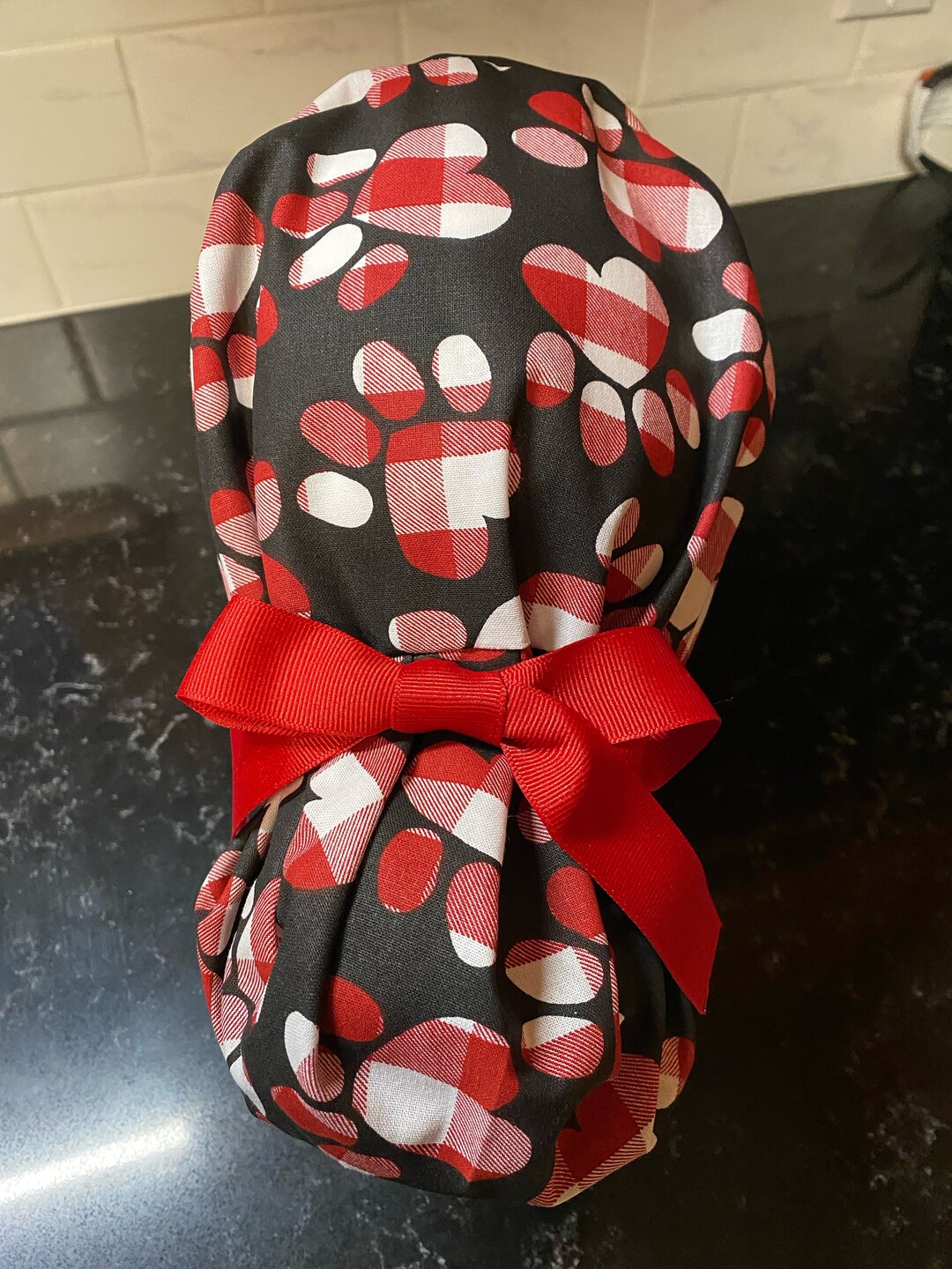 Paw Print Scrub Cap-dog Scrub Hat-dog Scrub Cap-fitted Ponytail Scrub ...