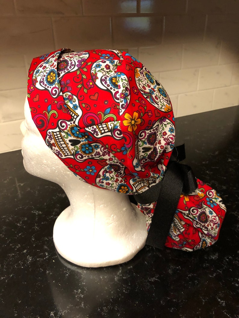 Sugar Skull Scrub Cap Sugar Skull Scrub Hat Nursing Cap | Etsy