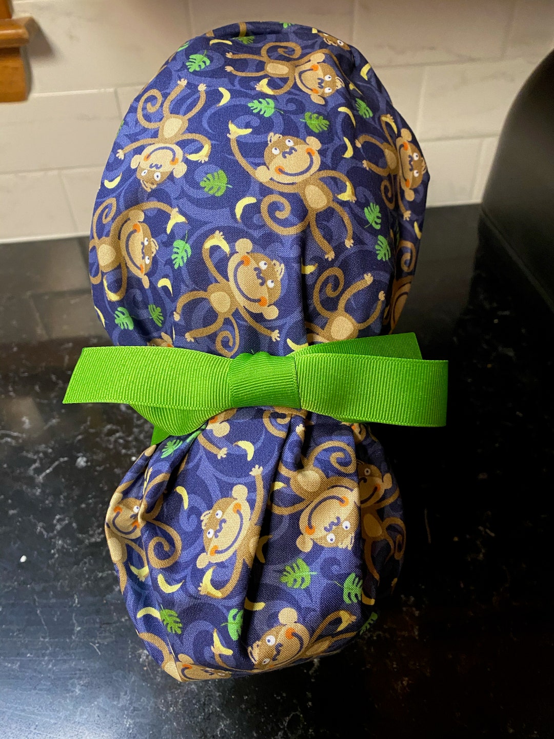 Monkey Scrub Cap-monkey Scrub Hat- Ponytail Scrub Cap-women's Scrub Hat ...