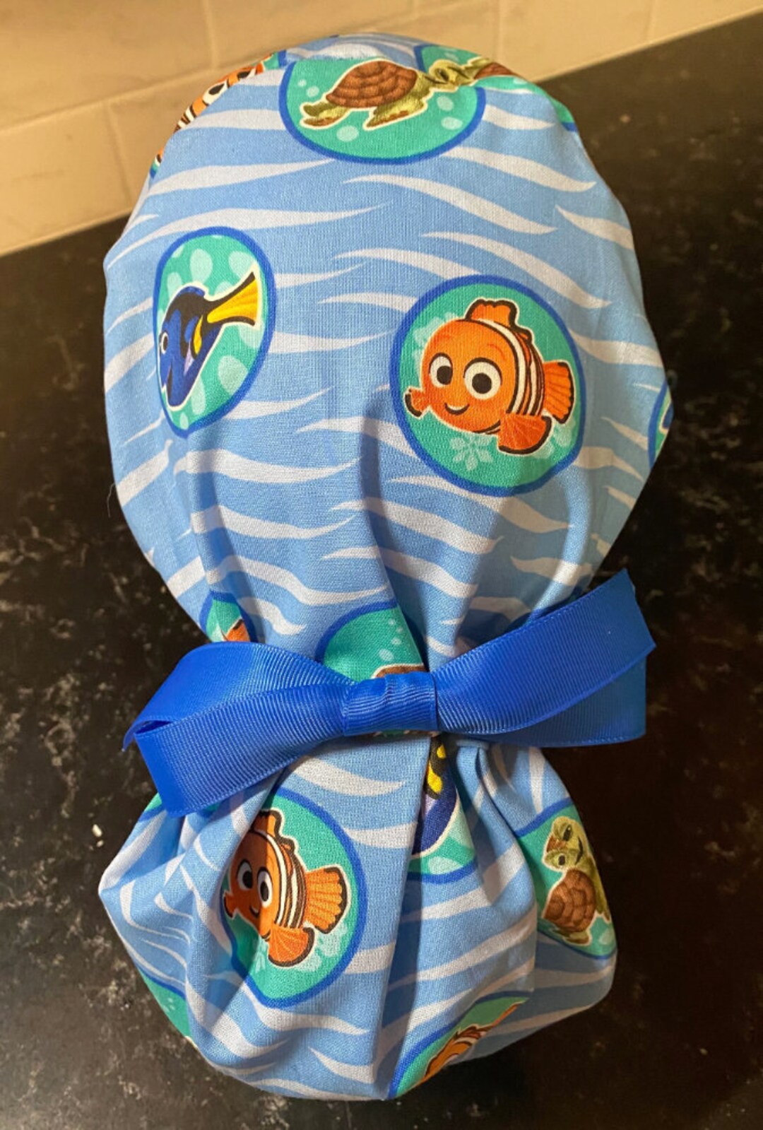 Fish Scrub Hat- OR Scrub Cap- Surgical Scrub Cap- Ponytail Scrub Cap ...