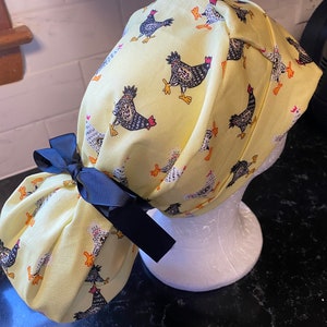 Chicken Scrub Hat-scrub Hat- Chicken Scrub Hat-scrub Cap-women's Scrub ...