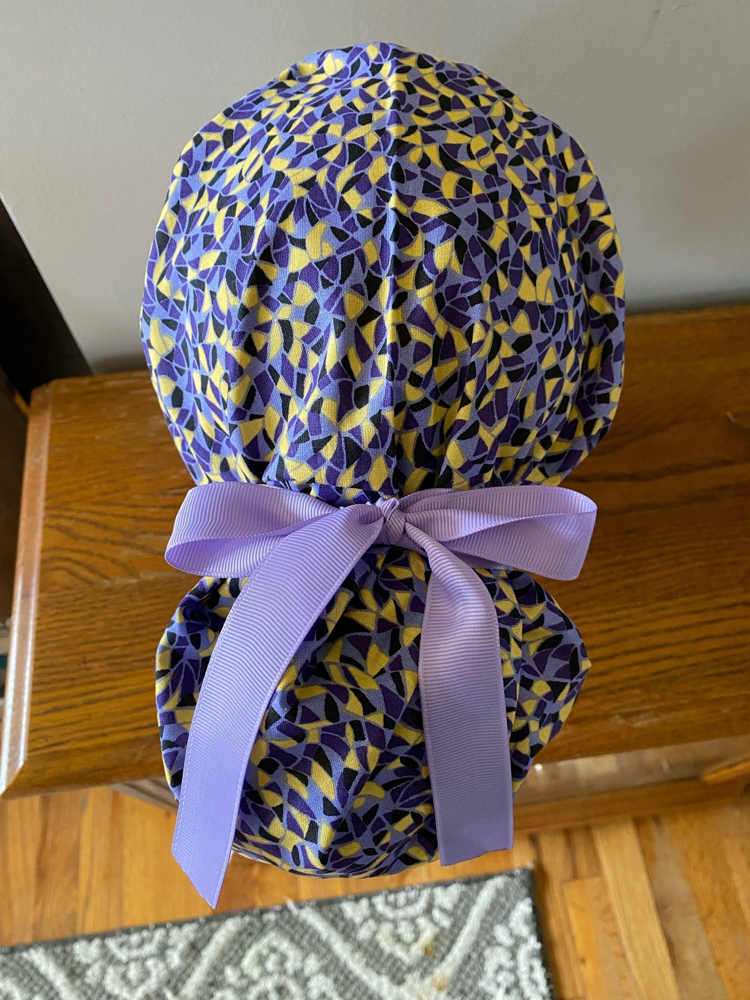 Mosaic Pattern Scrub Cap- Tile Pattern Scrub Cap- Ponytail Scrub Cap ...