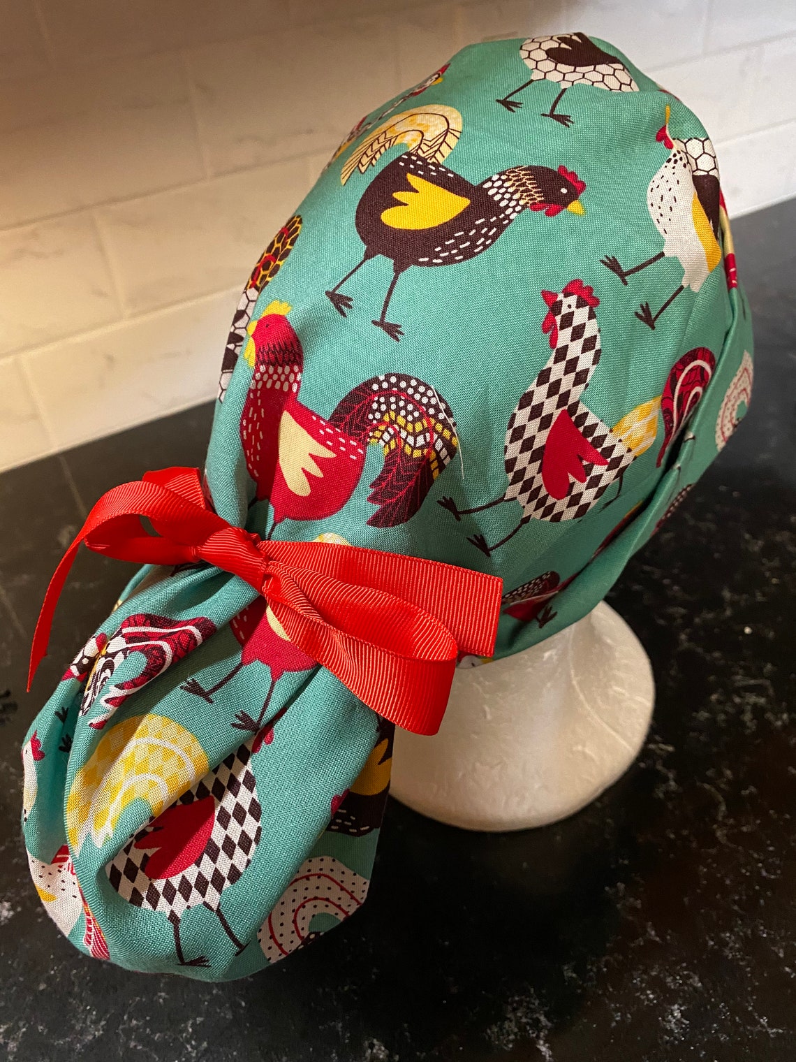 Chicken Ponytail Scrub Hat-Scrub Hat Chicken Scrub Hat-Scrub | Etsy