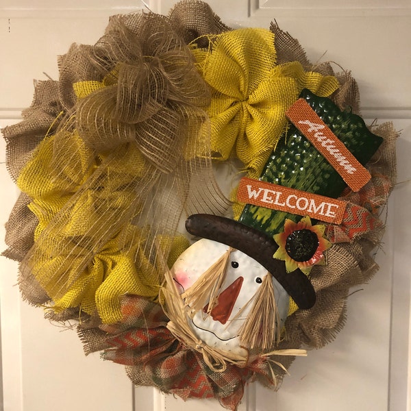 Scarecrow Wreath - Etsy
