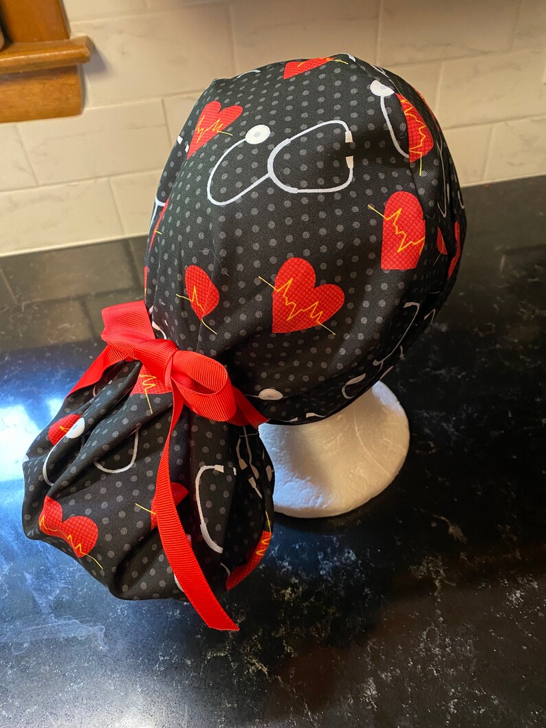 Heart EKG Stethoscope Scrub Cap-ekg Stethoscope Scrub - Etsy