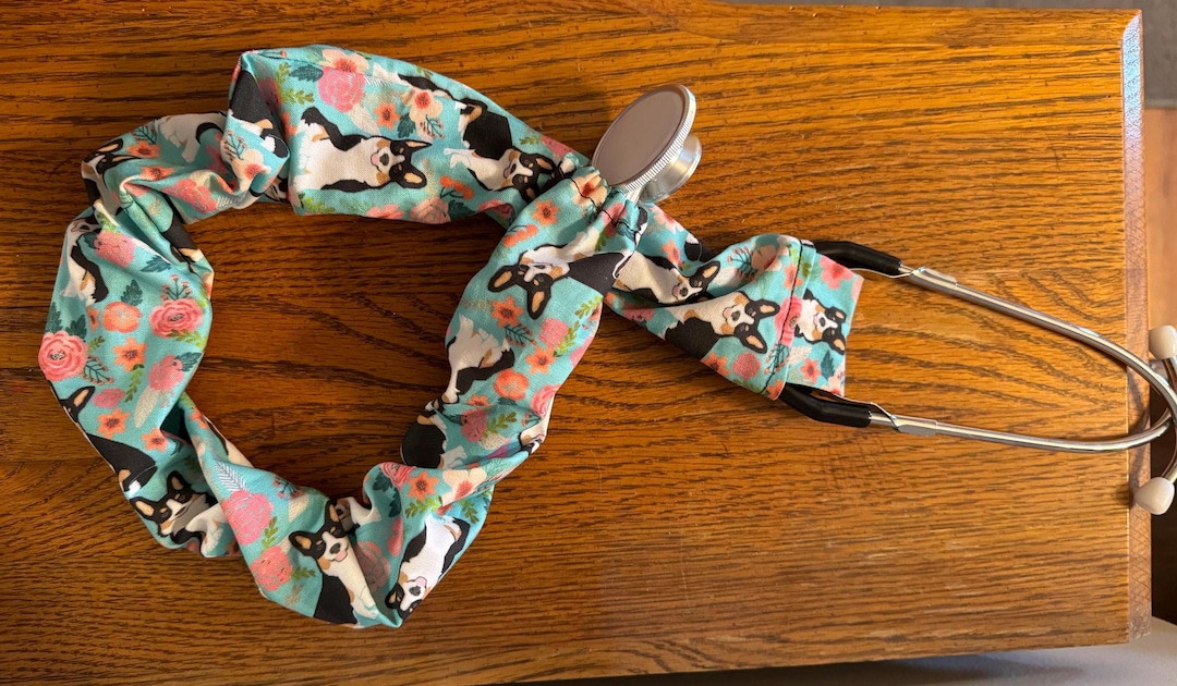 Corgi Stethoscope Cover- Stethoscope Scrunchies - Stethoscope Sleeve ...