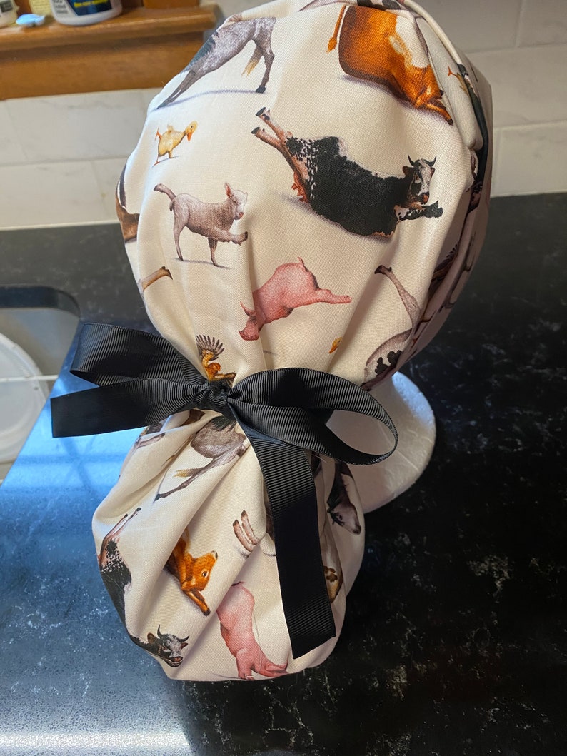 Farm Animal Yoga Scrub Cap Yoga Scrub Hat Chicken Scrub - Etsy