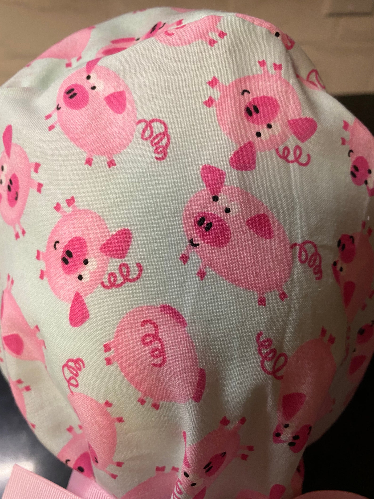Pink Pig Scrub Hat-pig Scrub Cap - Pink Pig Scrub Cap-scrub Cap-women's ...