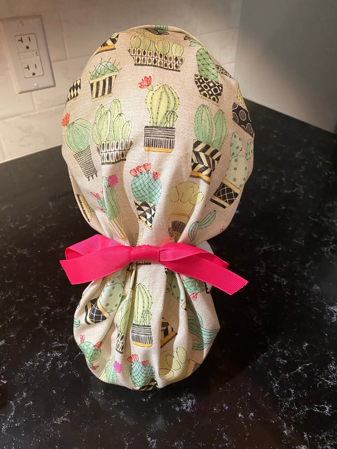 Cactus Scrub Hat-fitted Ponytail Scrub Hat-scrub Hat-women's Scrub Cap ...