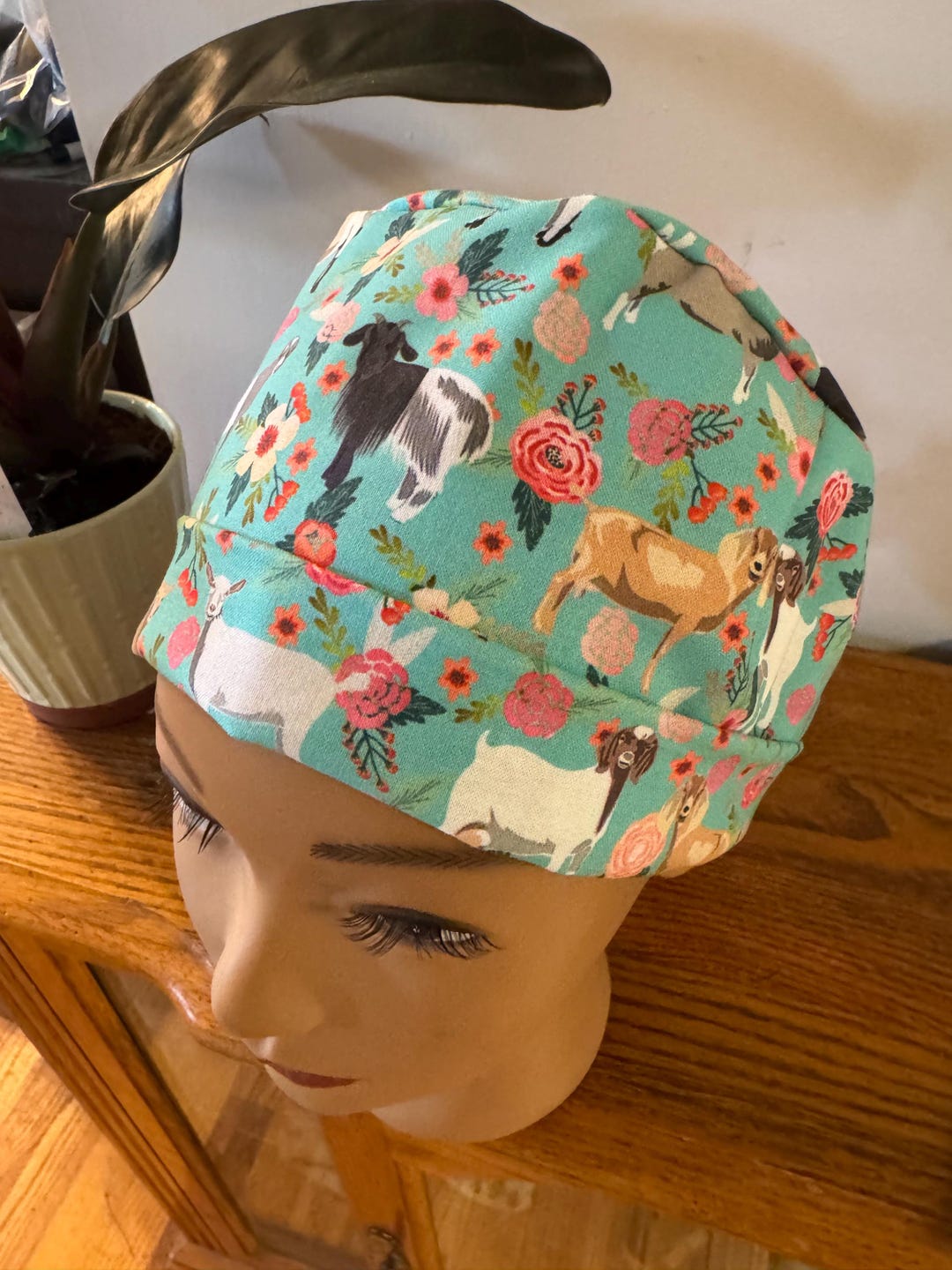 Goat Tieback Scrub Cap-goat OR Scrub Cap-goat Scrub Cap-scrub Cap-dog ...