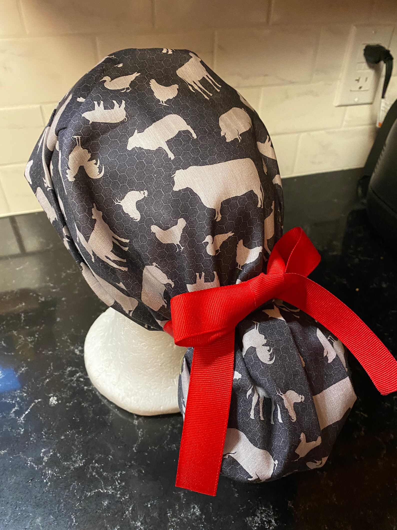 Farm Animal Scrub Cap-scrub Hat-chicken Scrub Hat-women's - Etsy
