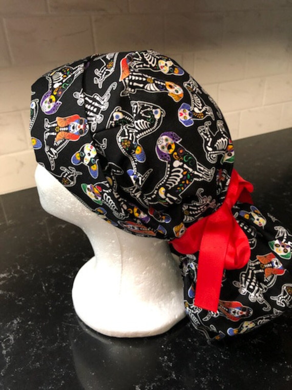 Dog Skeletons Scrub Hat- Dog Skeleton Scrub Cap-surgical Cap-women's ...