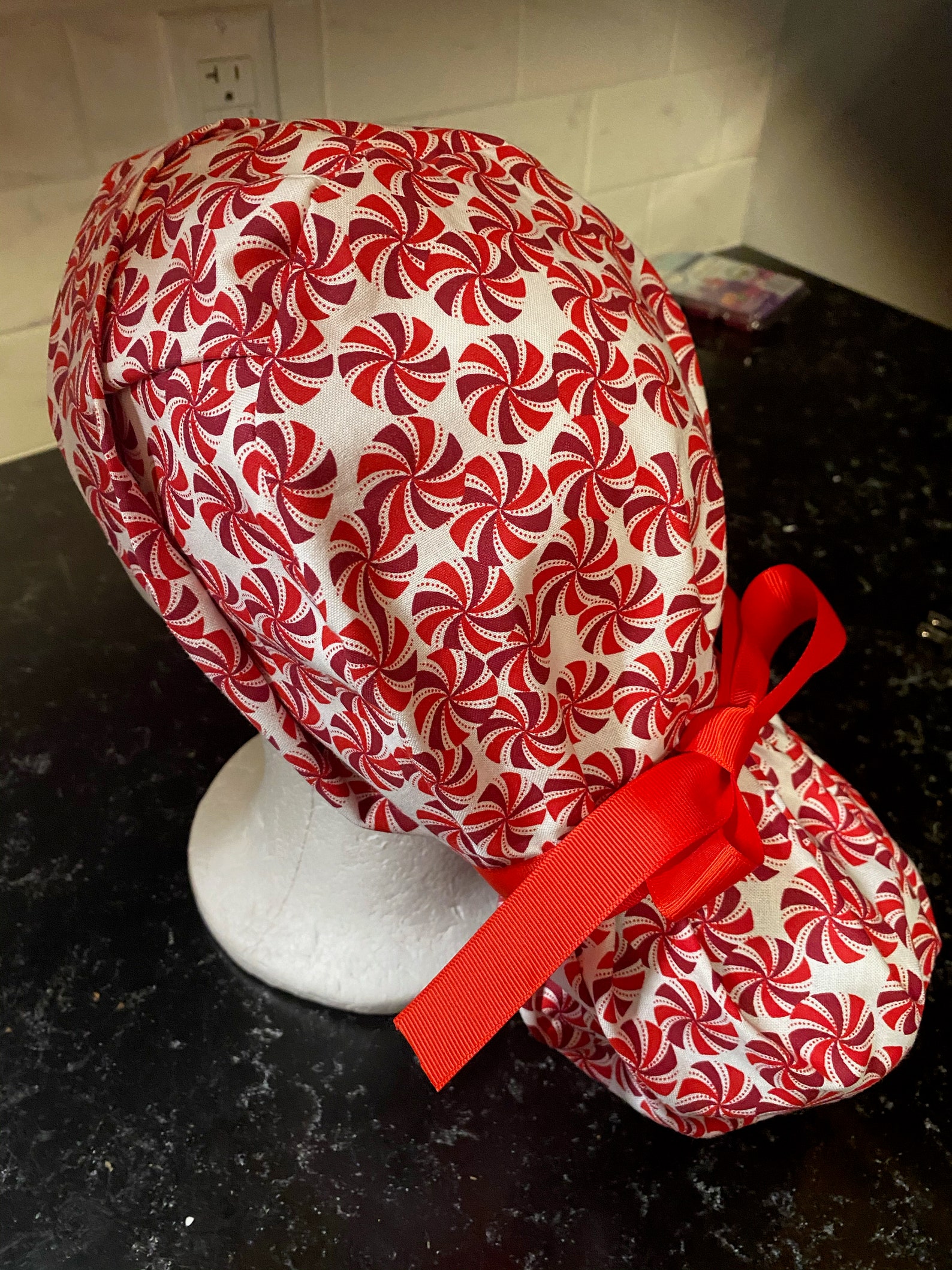 Peppermint Scrub Cap-christmas Scrub Cap-christmas Candy Scrub Cap ...