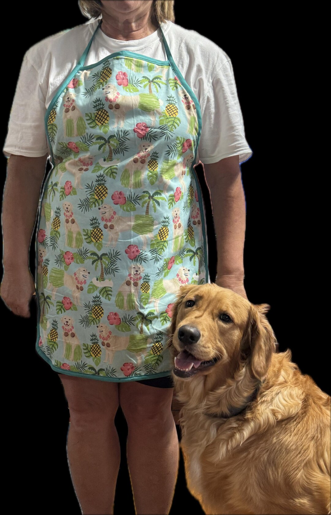 Golden Retriever Apron, Golden Retriever Tropical Apron for Golden Moms ...