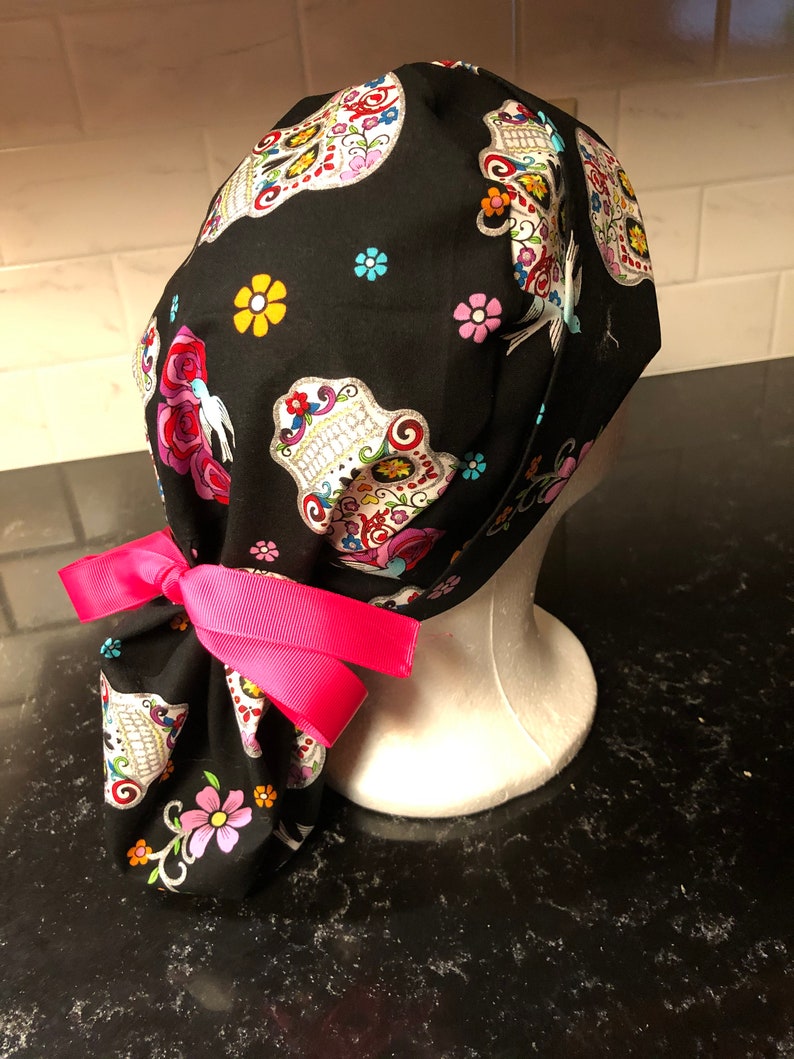 Halloween Scrub Hat-sugar Skull Scrub Cap- Sugar Skull Scrub Hat ...