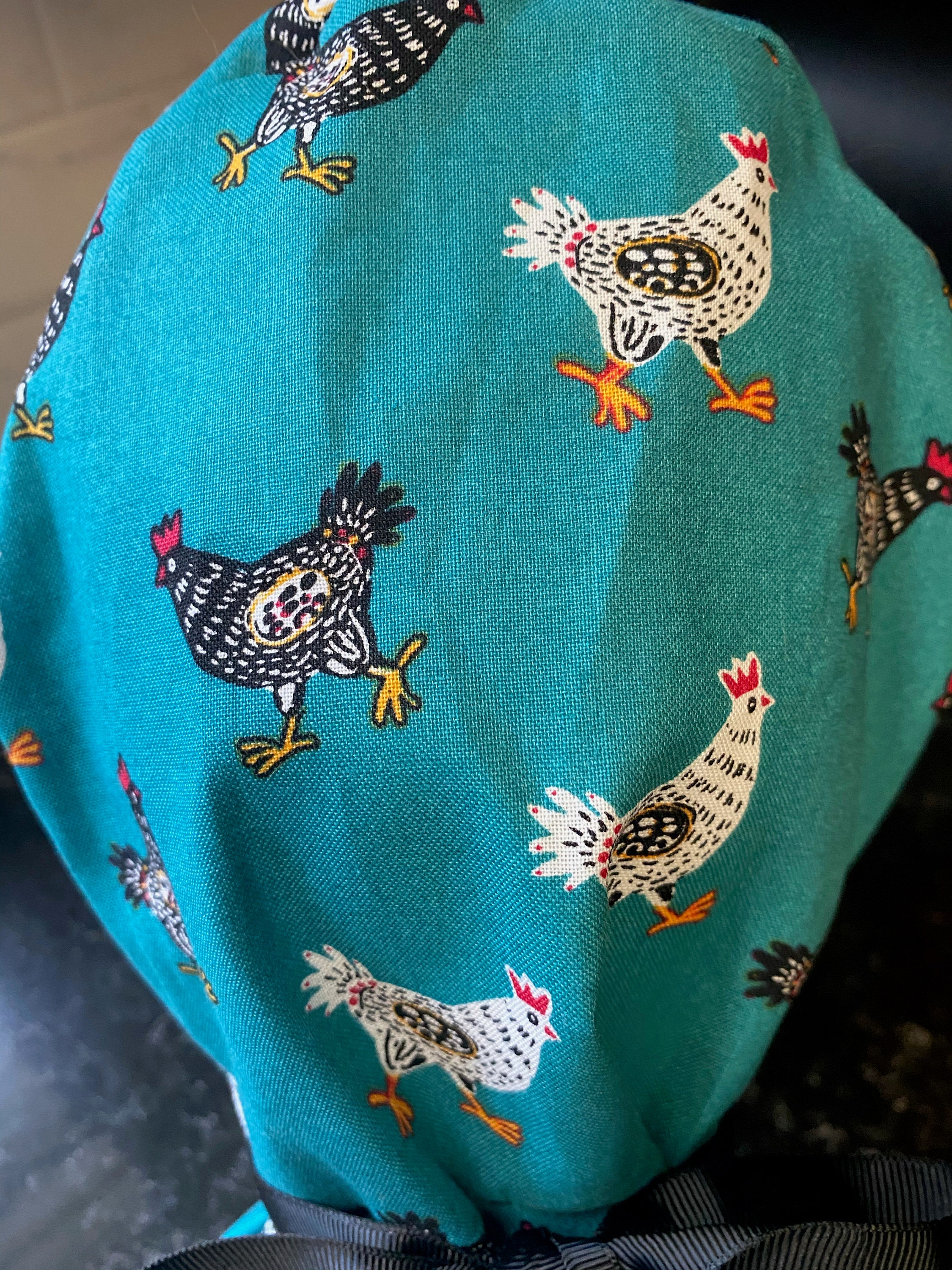 Chicken Scrub Hat-Ponytail Scrub Hat Chicken Scrub Hat-Scrub | Etsy