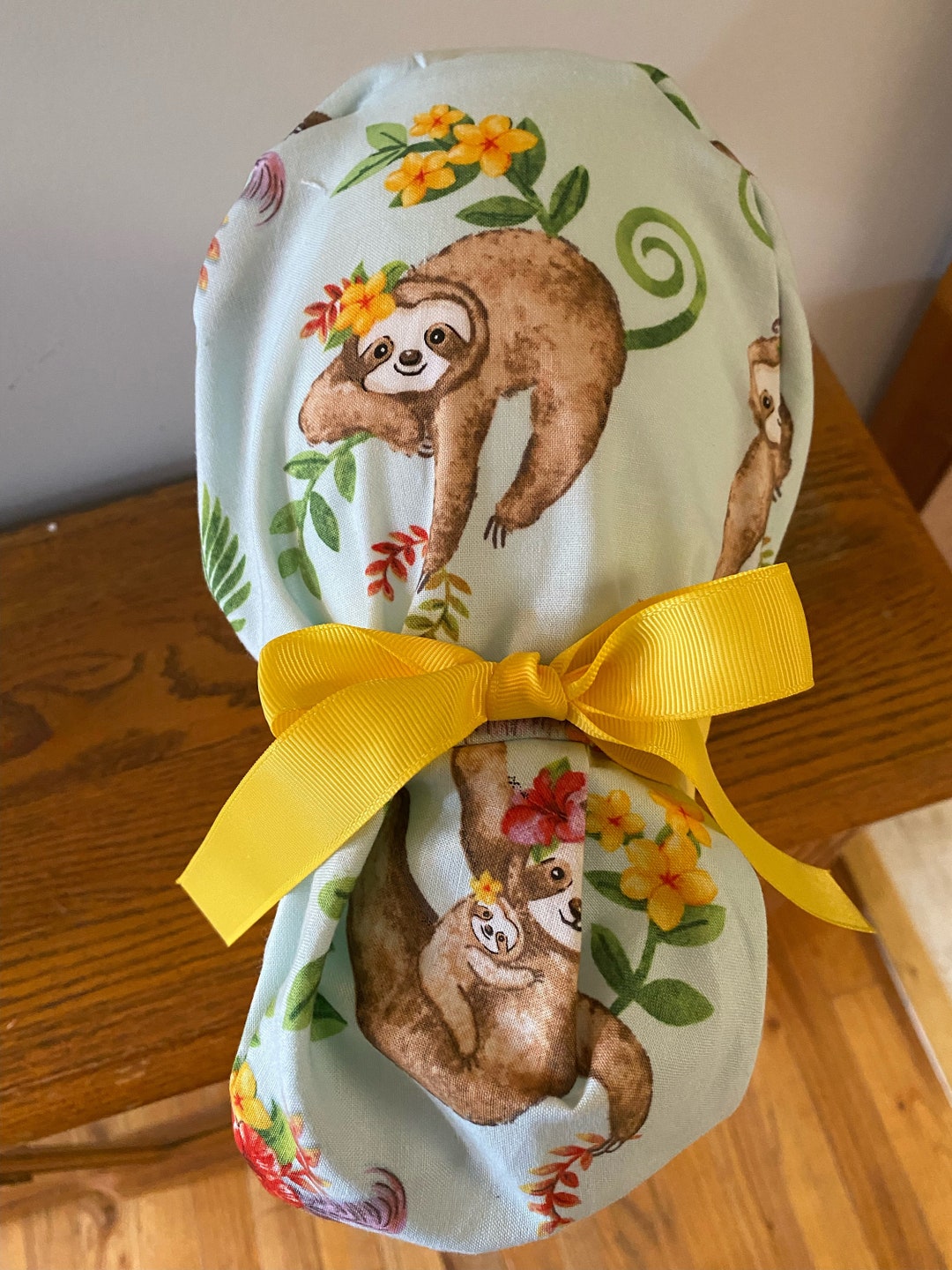 Sloth Scrub Hat-scrub Hat-scrub Cap-women's Scrub Hat -OR Scrub Cap ...