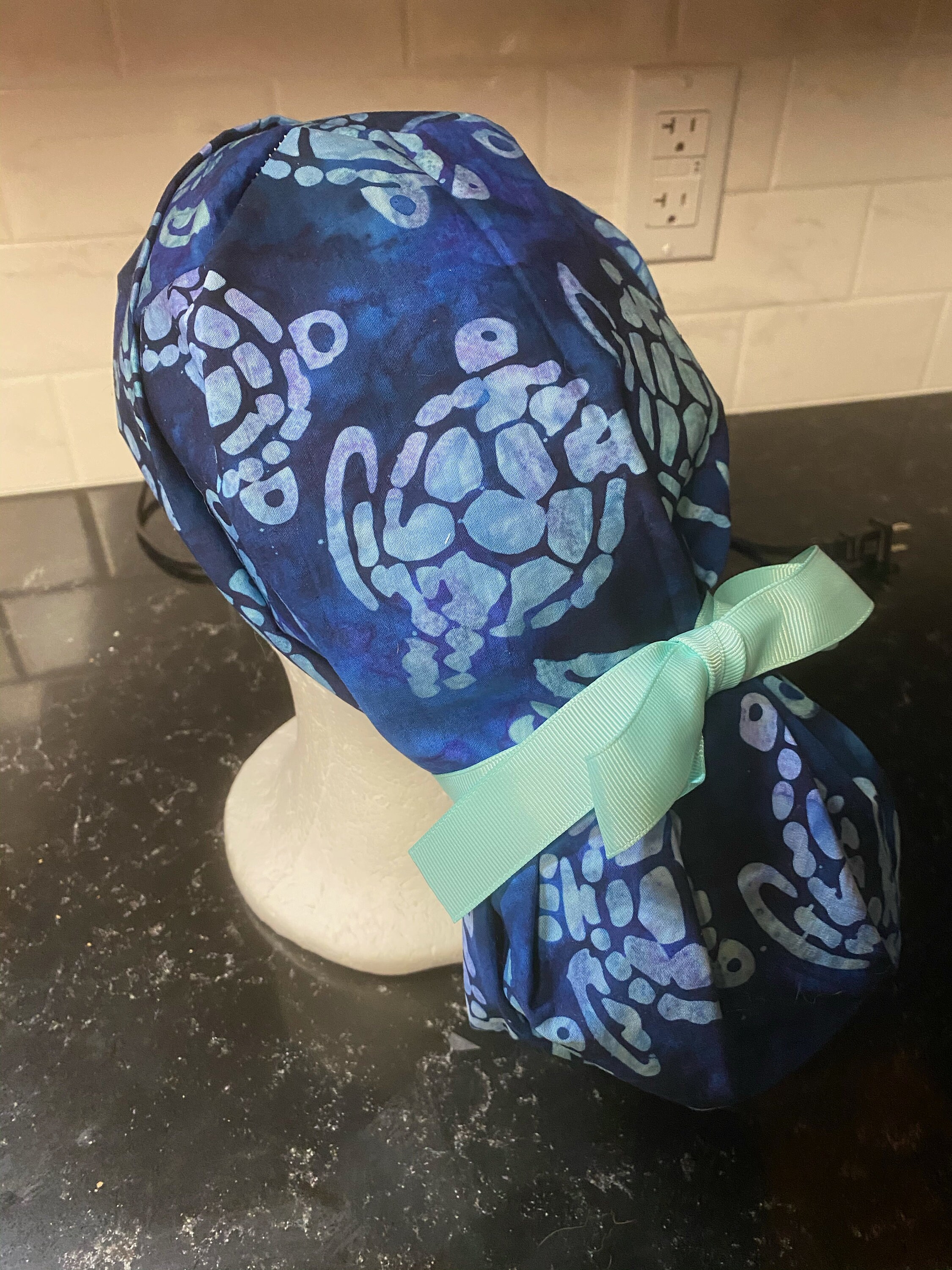 Sea Turtle Ponytail Scrub Hat-scrub Hat Sea Turtle Scrub - Etsy UK