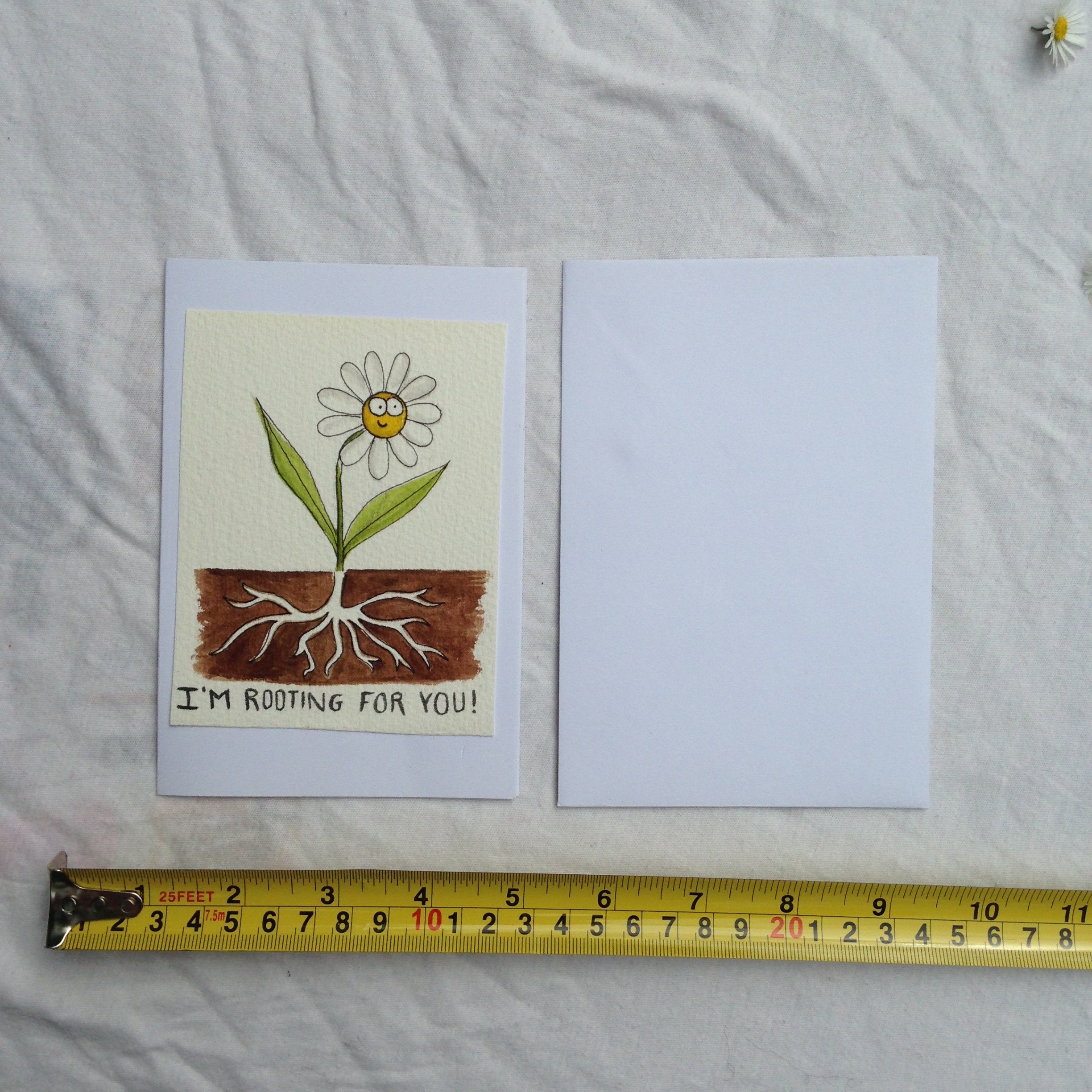 I'm Rooting for You Hand Painted Greetings Card /good - Etsy
