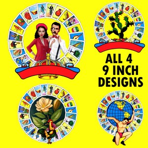 LOTERIA Old School | 4 Versions of Circle Design | NEW Design. - Etsy