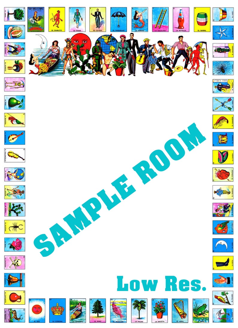 Large Poster Loteria Art photo Booth Cut Out/posters/flyers, Etc. HQDI Quality Printable 2023 ...