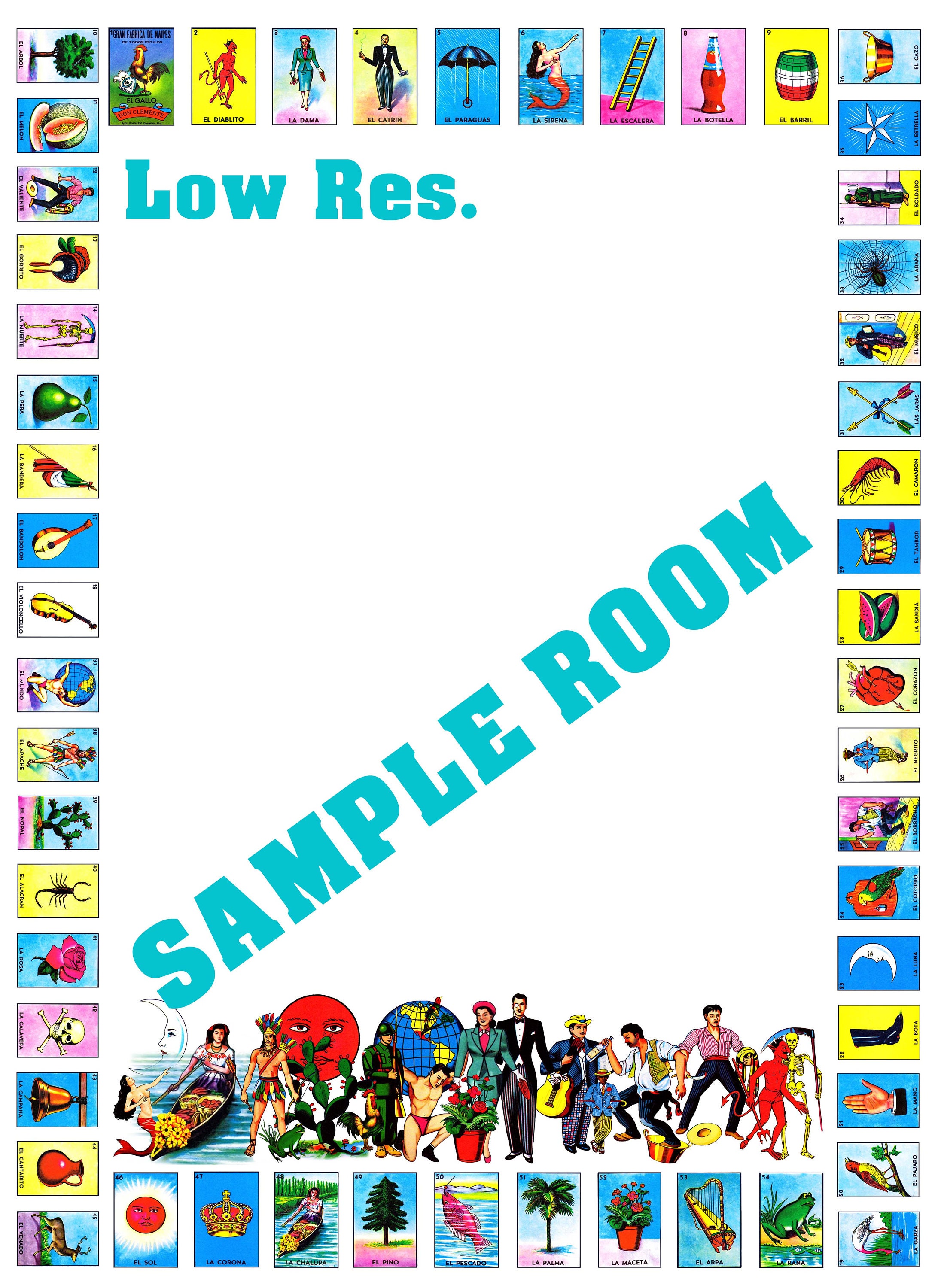 Large Poster Loteria Art photo Booth Cut Out/posters/flyers, Etc. HQDI ...
