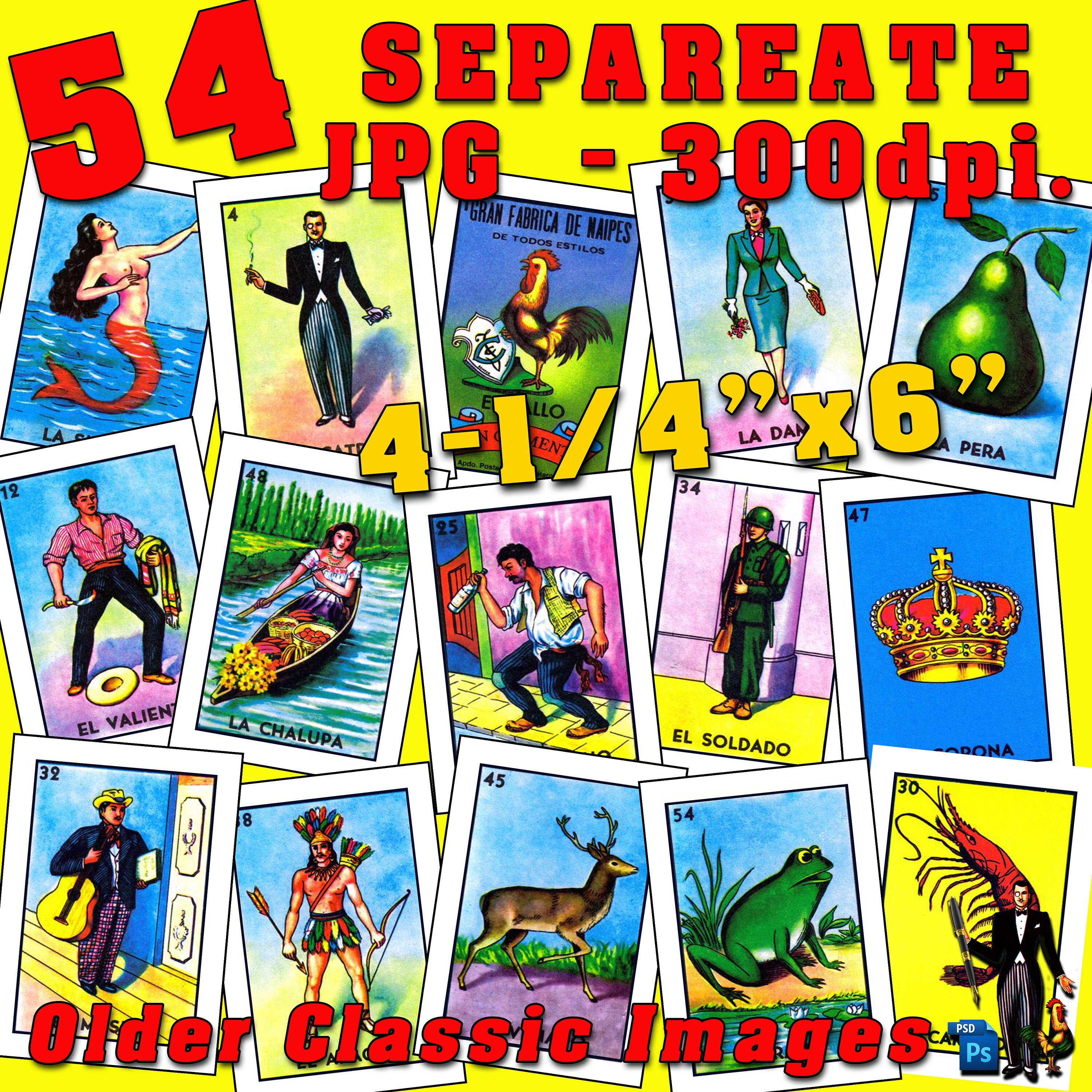 Lotería Imágenes de tarjetas clásicas más antiguas - Etsy España