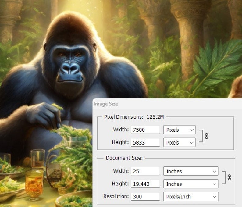 Gorilla Cannabis Party Canvas-poster Image PREMIUM A.I. - Etsy