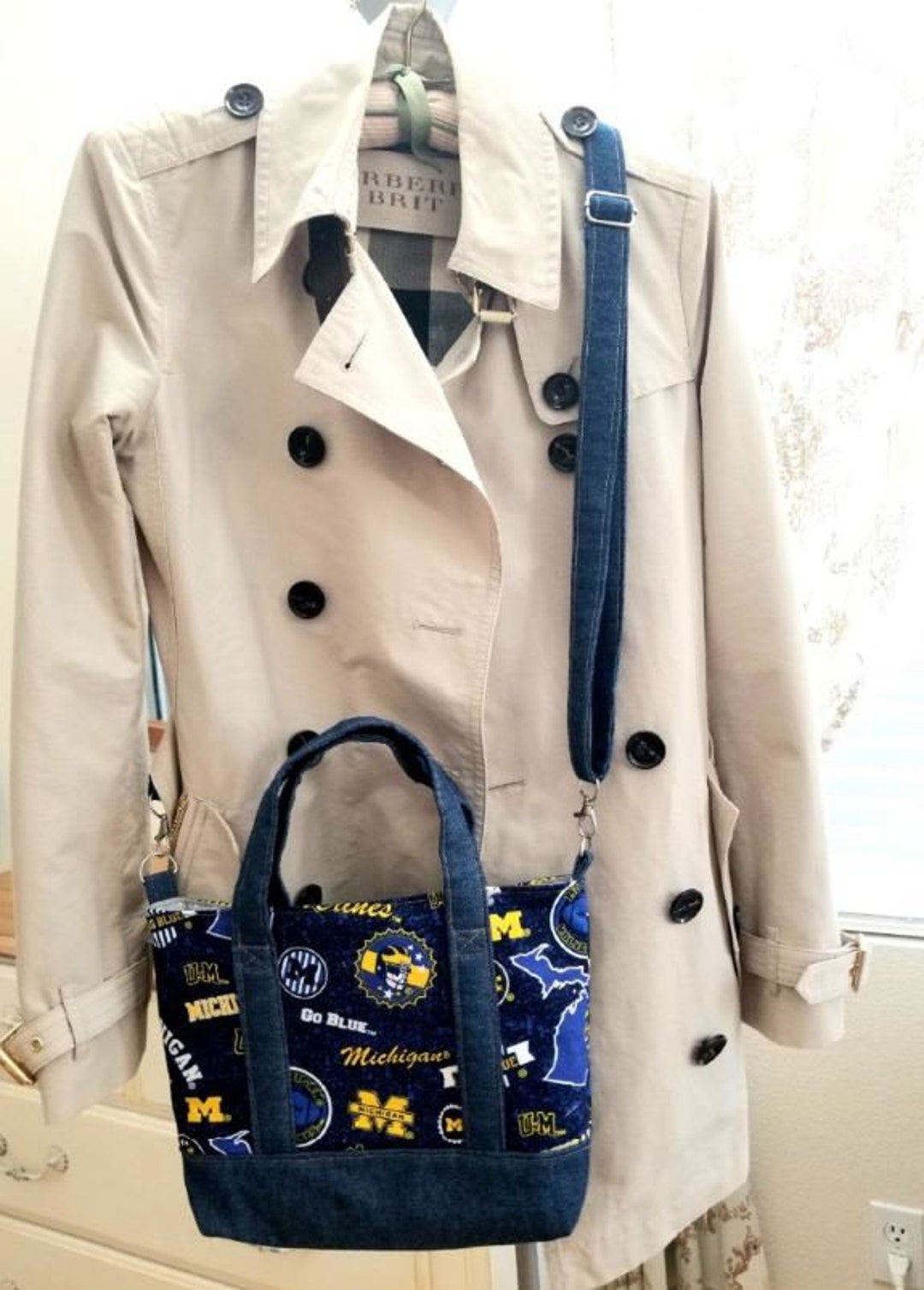 University of Michigan Bag Wolverines Crossbody Bag Michigan - Etsy