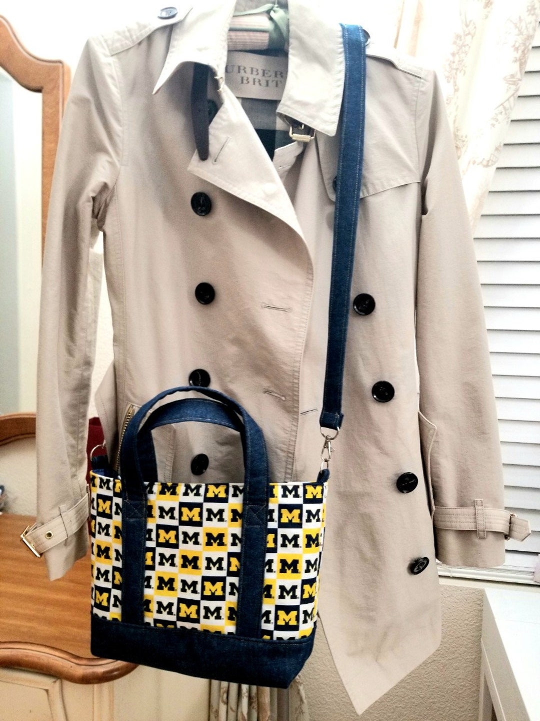 University of Michigan Bag Wolverines Crossbody Bag Michigan - Etsy