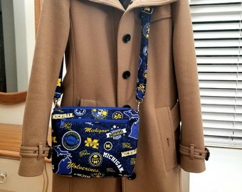 University of Michigan Themed Crossbody Purse - Etsy
