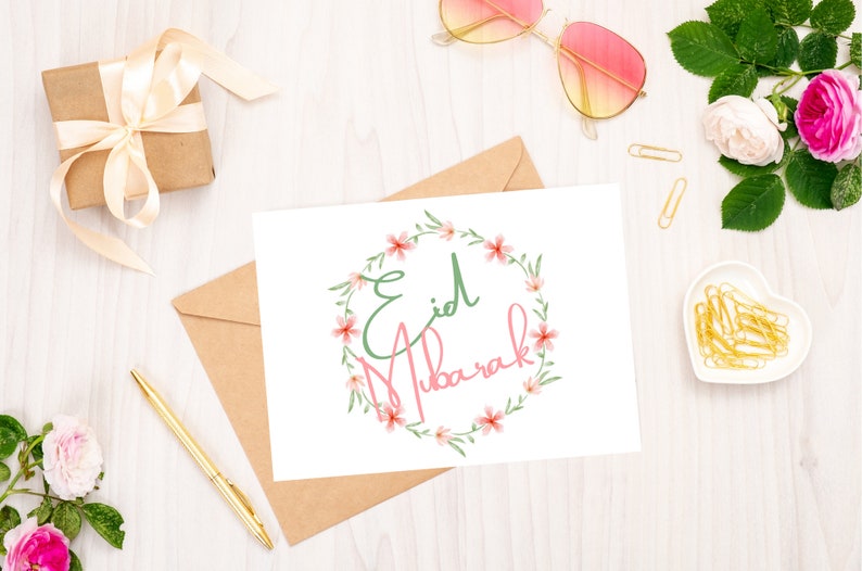 Happy Eid Card Printable Eid Card Eid Mubarak Card Islamic - Etsy