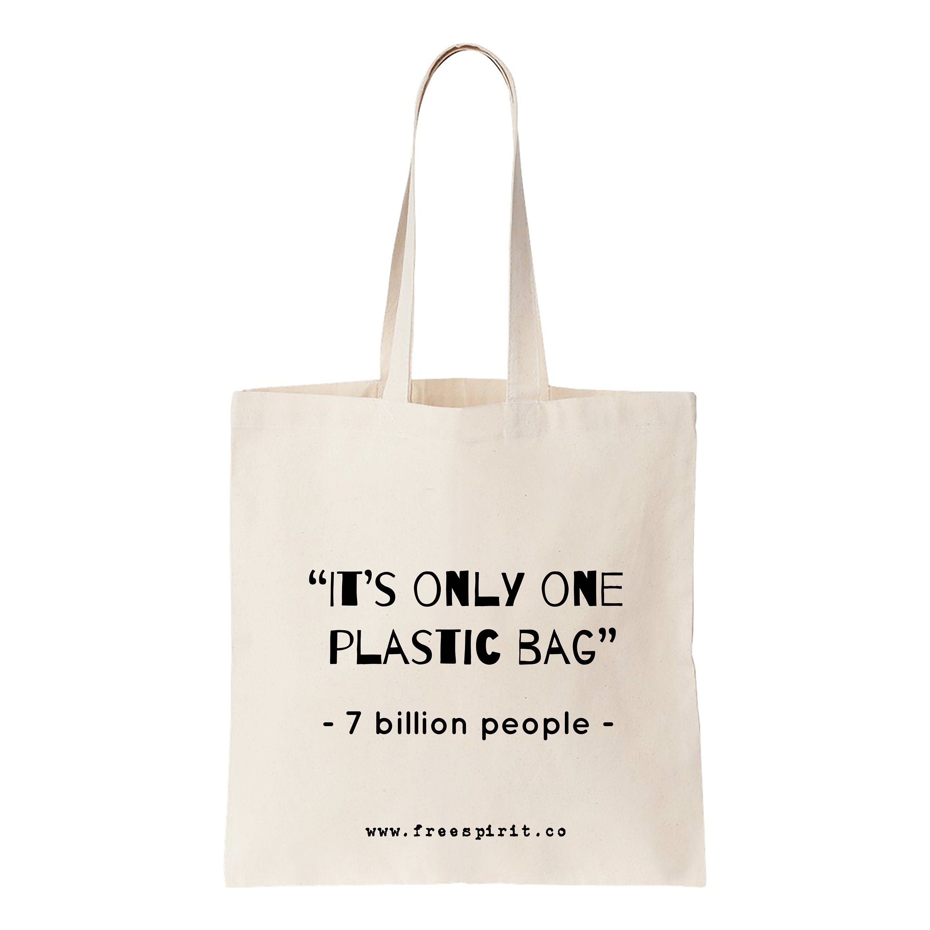 Organic Cotton TOTE Bag - "only One Plastic Bag" Design - Etsy