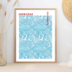 Hokusai Art Print, Hokusai Waves Print, Hokusai Poster, Japanese Waves ...