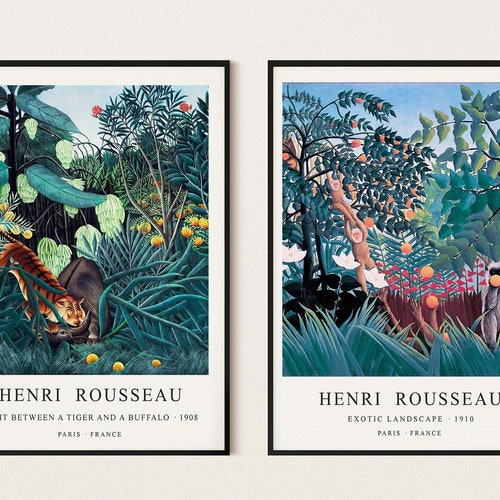 Henri Rousseau Set of 2 Print Henri Rousseau Poster - Etsy