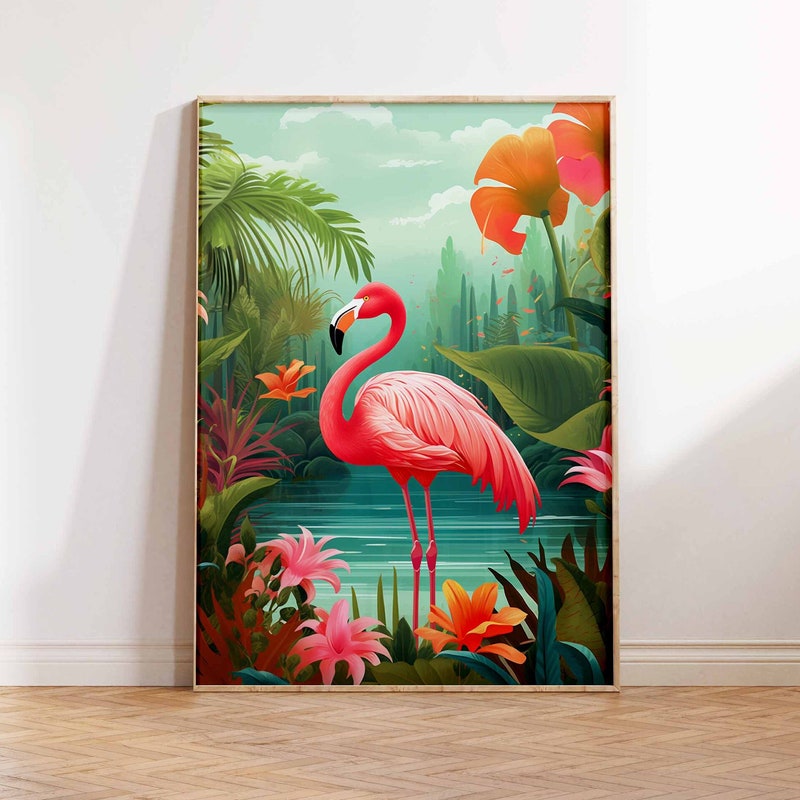 Flamingo Art - Etsy