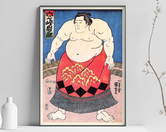 Japanese Sumo Poster - Etsy UK