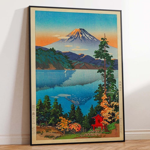 Lake Ashi in the Hakone Hills in Early Autumn Tsuchiya Koitsu - Etsy UK