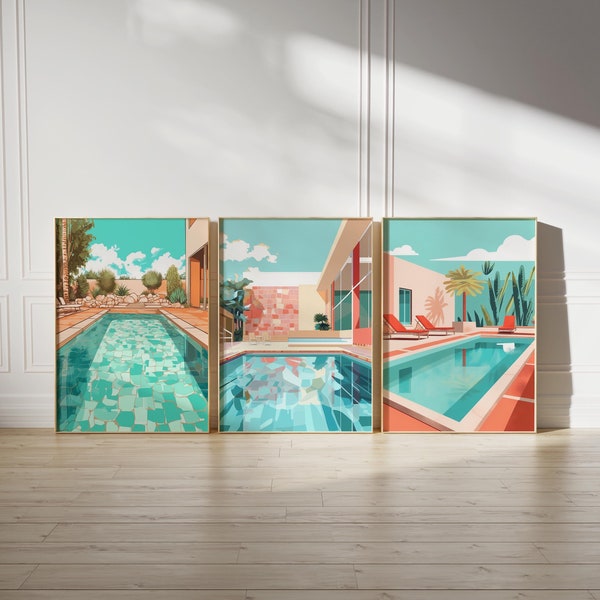 Swimming Pool Art - Etsy