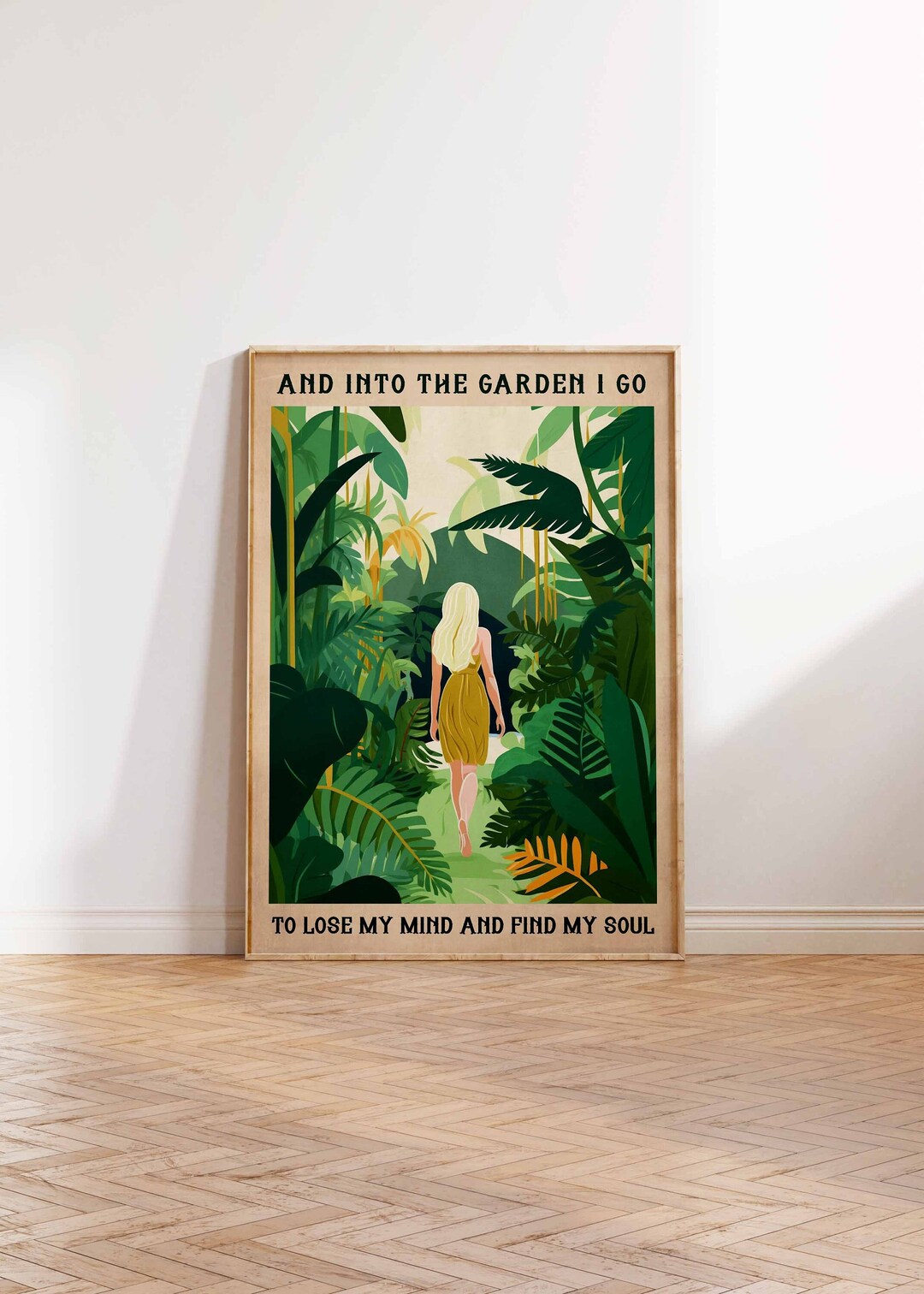 Vintage Gardening Poster Garden Poster Into the Garden I Go to Lose My ...