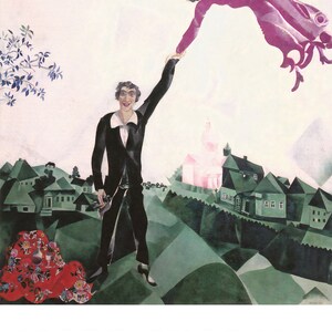 Marc Chagall Art Print Chagall Print The Promenade 1917 | Etsy