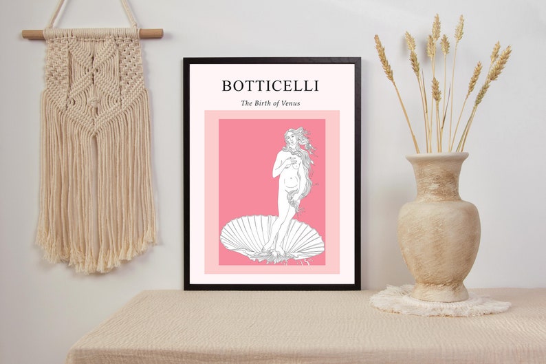 Botticelli Art Poster Abstract Artwork Mid Century Modern - Etsy UK