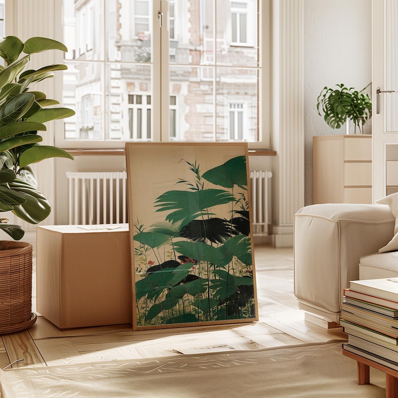 Tropical Leaf Poster, Green Botanical Jungle Wall Art Print - Etsy UK