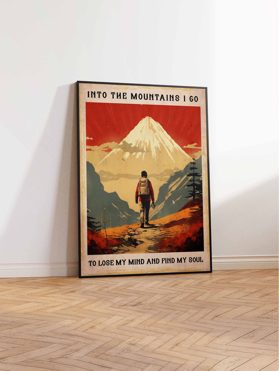 ORIGINAL Mountains Poster, Nature Poster, Traveler Poster, Nature Art ...
