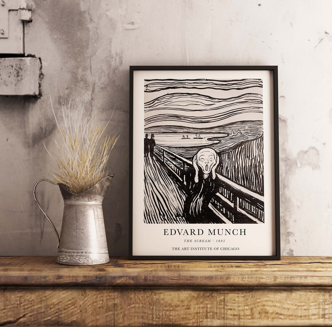 The Scream by Edvard Munch, the Scream Print, Munch Print, Munch Wall ...