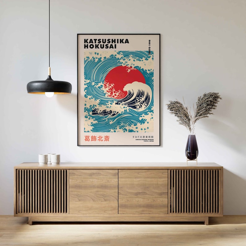 Hokusai Art Print, Hokusai Waves Print, Hokusai Poster, Japanese Waves ...
